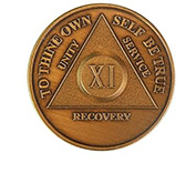 11 Year Bronze AA Meeting Chip | Central Office of Western Colorado