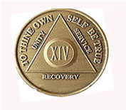 14 Year Bronze AA Meeting Chip | Central Office of Western Colorado