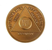 17 Year Bronze AA Meeting Chip | Central Office of Western Colorado