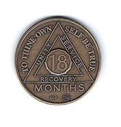 18 Month Bronze AA Meeting Chip | Central Office of Western Colorado
