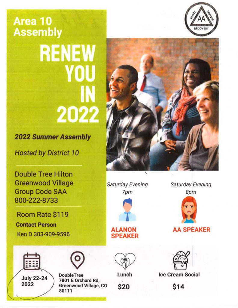 Area 10 2022 Summer Assembly | Central Office of Western Colorado